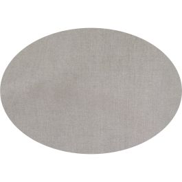 Dark Natural Oval Linen Tablecloth